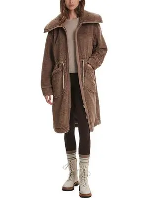 Varley Logan Sherpa Fleece Coat - Ash Taupe