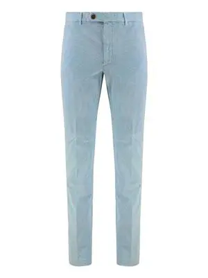 SLOWEAR Tapered Fit Corduroy Trousers Blue