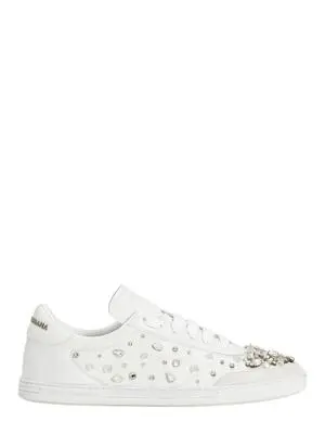 Dolce & Gabbana Calfskin Saint Tropez Light Sneakers - Cream