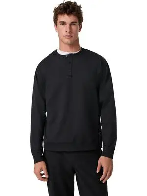 Vuori Long Sleeve Coronado Henley - Black Heather