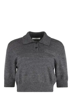 Givenchy Wool Blend Polo - Grey