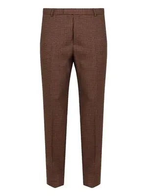 Gucci Wool Houndstooth Trousers - Brown