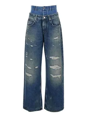 Dolce & Gabbana Double-waisted Jeans - Blue