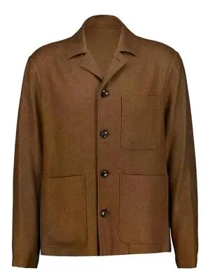 PIACENZA CASHMERE 1733 Button Front Pockets Jacket - Brown