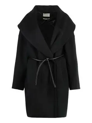 Sportmax Luciana Shawl-collar Coat - Black