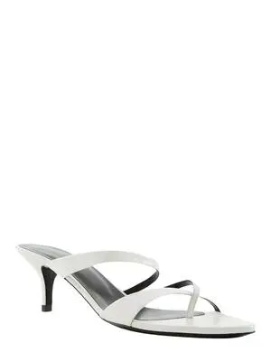 JUDE Leather Heeled Sandals - White