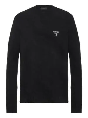 Prada Cashmere Crew Neck Sweater - Black