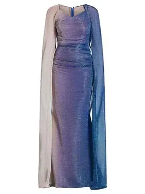 Talbot Runhof Voile Gown - Blue