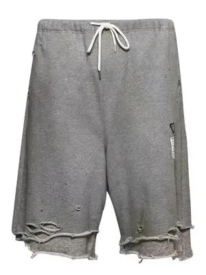 Mihara Yasuhiro Layered Distressed Shorts - Grey