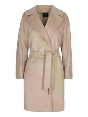 Max Mara Belted Virgin-wool Coat - Neutrals