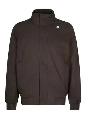 K-WAY Logo-patch Jacket - Brown