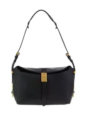 Pinko Engraved-rings Saddle Shoulder Bag - Black