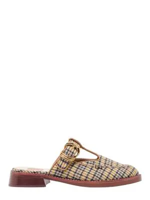 DOLCEVITA Harlah Flats - Yellow Plaid Tweed