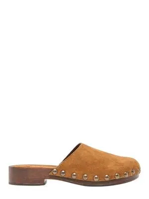DOLCEVITA Alanis Suede Clogs - Chestnut Suede