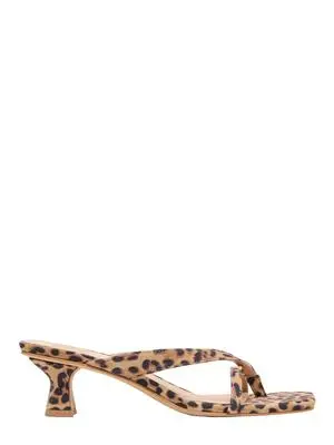 DOLCEVITA Brevel Heeled Sandals Dk Leopard Printed Suede