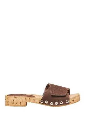 DOLCEVITA Sandy Suede Studded Sandals - Dk Brown Suede