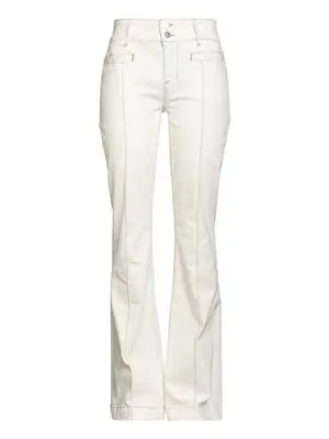 FRAME Flared Jeans With Piped Trims - White