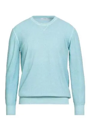 KANGRA Cotton Blend Crewneck Sweater - Blue