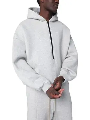 Fear Of God Mélange Hooded Sweatshirt With Zip Grey