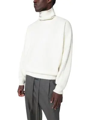 Fear Of God Turtleneck Sweater In Wool Blend - White