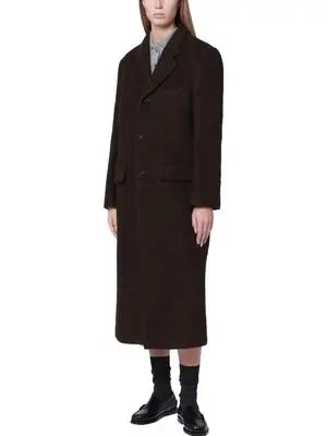 DUNST Single-breasted Wool-blend Coat - Brown