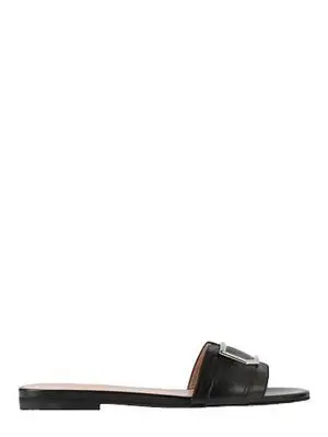 Bally Lambskin Slide Sandals - Black