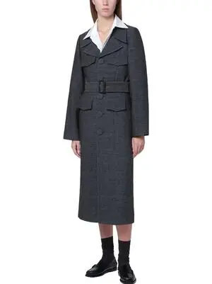 NAMACHEKO Wool Coat With Belt - Grey