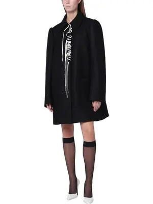 Dries Van Noten Coat With Embroidery Detail - Black