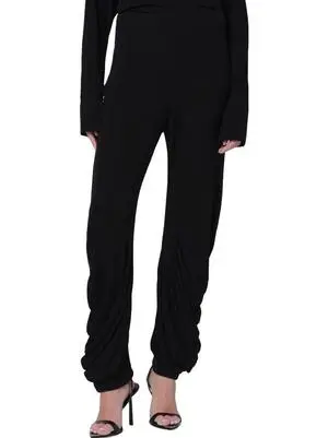 FRANCESCO MURANO Draped Leg Jersey Pants - Black