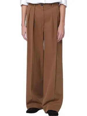THE ROW Igor Trousers In Cotton And Cashmere - Brown