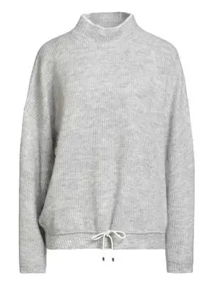 Brunello Cucinelli Turtleneck Knit Top - Grey