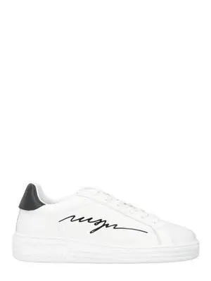 MSGM Leather Low-top Sneakers - White