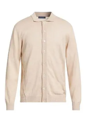 DANIELE FIESOLI Linen And Cotton Knit Cardigan - Beige