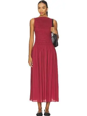 Faithfull The Brand Margot Midi Dress - Rhubarb
