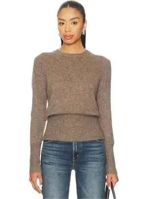 W. CASHMERE Laurel Cinched Waist Sweater - Hazelnut