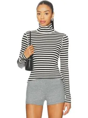 Free People We The Free Good Good Turtle Stripe Top - Black Combo