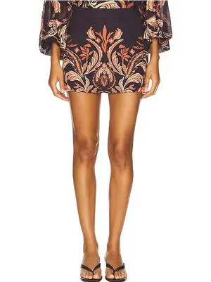 Hemant & Nandita Mini Skirt - Brown