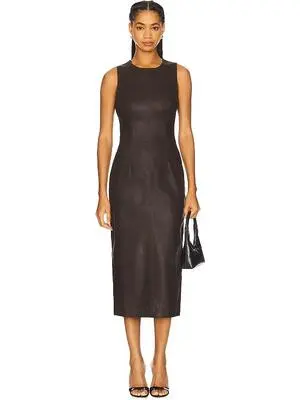 DL1961 Esme Midi Dress - Walnut Coated