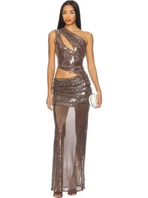 Superdown Abrielle Maxi Dress - Brown