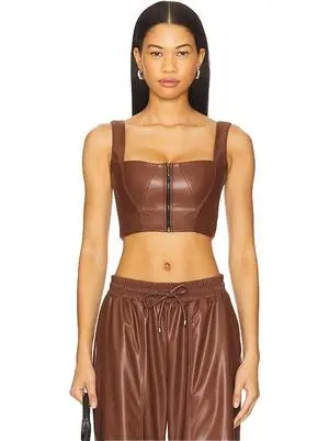 Heroine Sport Leather Bustier - Mocha