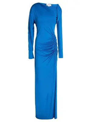 Victoria Beckham Asymmetric Ruched Stretch-jersey Maxi Dress - Cobalt Blue