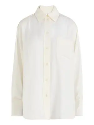 Victoria Beckham Satin-jacquard Shirt - Ivory