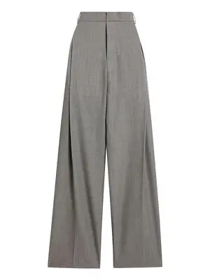 Victoria Beckham Wool Straight-leg Trousers - Gray