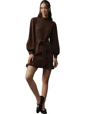 Paige Julita Long-sleeve Wool Blend Mini Dress - Tamarind
