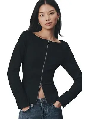 ALIGNE Caesar Zip-Up Ponte Top