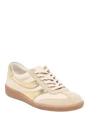 Dolce Vita Merit Low Top Sneakers - White/gold Leather