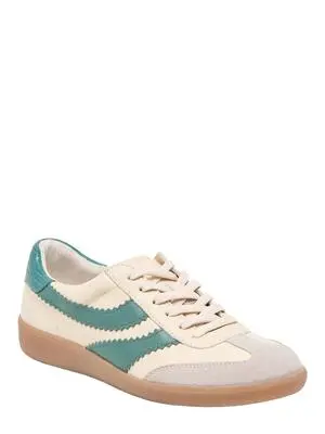 Dolce Vita Merit Low Top Sneakers - White/green Leather