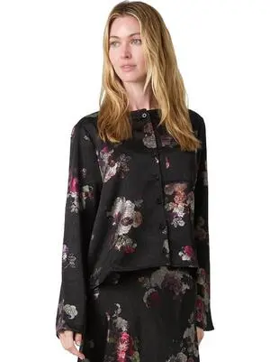 BY TESS COLLECTION Olivia Blouse - Black Floral
