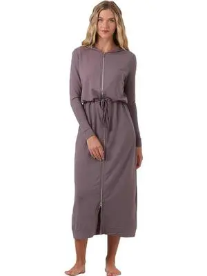 BY TESS COLLECTION Hoodie Maxi Dress - Grey