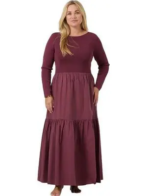 BY TESS COLLECTION Lany Midi Dress - Plum